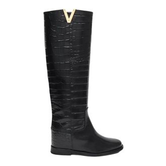 Via Roma 15 3758 Keilabsatz-Stiefel - - Shoes - Damen - Schwarzk - 40 EU