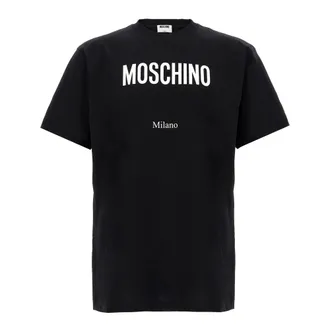 Moschino Baumwoll-Jersey-T-Shirt - - Tops - Herren - Schwarzk - S