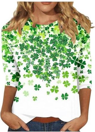 Generic T-shirt &agrave; manches courtes &eacute;l&eacute;gant et d&eacute;contract&eacute; avec imprim&eacute; Saint Patrick pour les occasions festives et la vie quotidienne, vert, 5XL