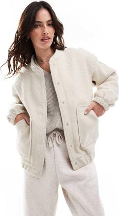 Vero Moda Bomber souple texturé - Grège-Neutral