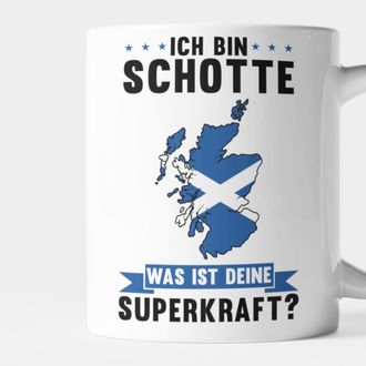 Generic Schottland Tasse Schottisch Geschenk Urlaub Schotte Schottin Schottische Flagge Schottische Sprache - ich bin Schotte was ist deine Superkraft? Kaffee