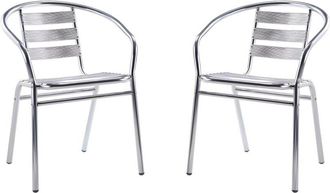 Vente-Unique Lot de 2 fauteuils de jardin en aluminium - MONTMARTRE de MYLIA