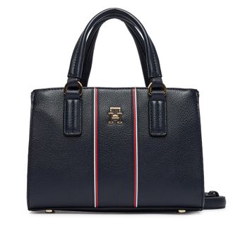 Tommy Hilfiger Handtasche Tommy Hilfiger Th Daily Mini Tote Corp AW0AW18642 Dunkelblau