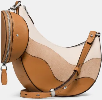 Kate Spade New York Kate Spade Duo Wavy Wildleder Crossbody Bag f&uuml;r Frauen in Gartenerde | Wildleder