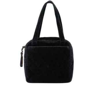 Chanel Pre-owned Gesteppte Samt Handtasche - - Pre-owned - Damen - Schwarzk - ONE SIZE