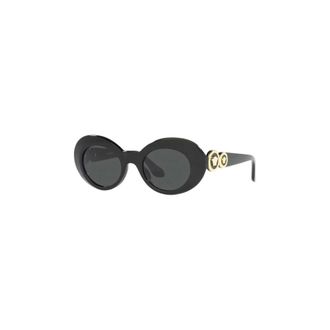 Versace Lunettes de soleil ovales - Femme - Accessoires - Noir - Taille: 45 MM