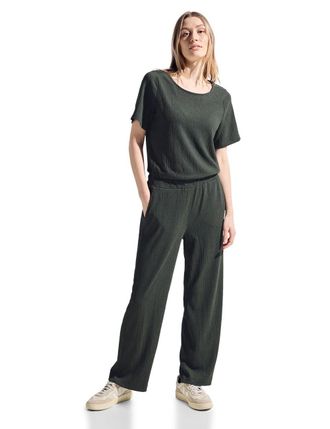 Cecil Damen Jumpsuit mit Struktur strong khaki XXL / 28L