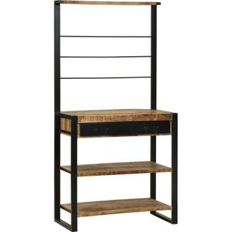 vidaXL K&uuml;chenregal Braun 80 x 40 x 160 cm Massivholz Mango vidaXL