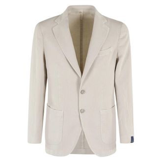 Santaniello Leichter Blazer aus Leinenmischung - - Jackets - Herren - Beige - L