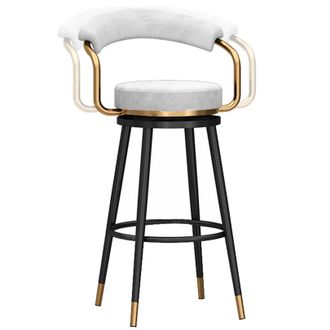 Generic Samt-Barhocker, Thekenh&ouml;he, 360&deg; drehbare Barhocker mit R&uuml;cken- und Fu&szlig;st&uuml;tze, K&uuml;chen-, Pub-, Caf&eacute;-, ESS- und K&uuml;cheninsel-Barhocker, 136 kg