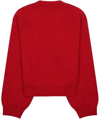 Celine Logo Cashmere Blend Sweater - Red