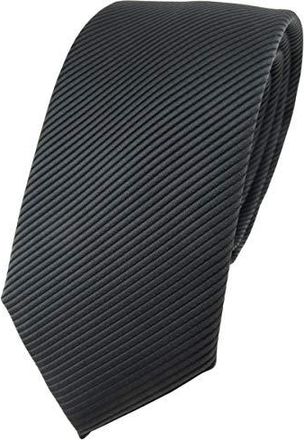 TigerTie mode Designer cravate en anthracite gris foncé rayé
