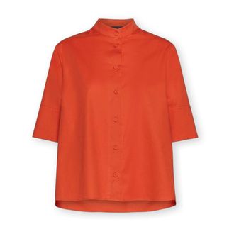 Elena Miro Hemd mit Mandarin-Kragen - - Blouses & Shirts - Damen - Orange - M