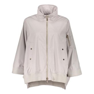 Moorer Wasserdichter Cape-Mantel mit Strickeins&auml;tzen - - Jackets - Damen - Beige - M