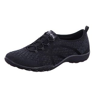 Skechers Breathe Easy - Fortune-Knit-23028, Womens Low-Top Trainers, Black (Black Blk), 6.5 UK (39.5 EU)