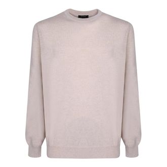 Dell'Oglio Rundhalspullover - - Knitwear - Herren - Beige - L