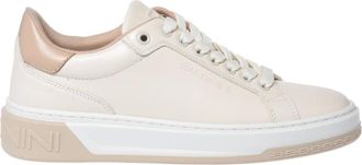 Baldinini Femme, Chaussures, Beige, Taille: 41 EU Leather Baskets