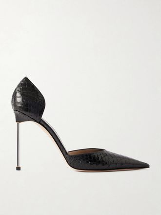 Tom Ford Pumps Aus Leder Mit Schlangeneffekt - Schwarz