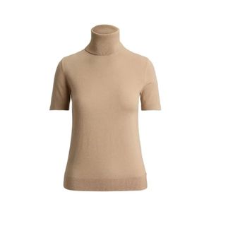Ralph Lauren Femme, Pulls, Beige, Taille: 36 FR Pull &agrave; col roul&eacute;