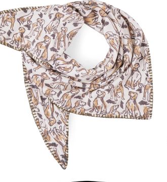 Codello Dreieckstuch mit Hundeprint Farbe camel