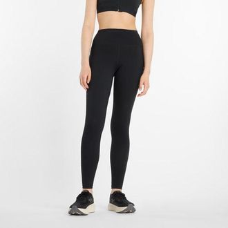 New Balance Femme RC Reflective Heat High Rise Legging 27 en Noir, Poly Knit, Taille XL
