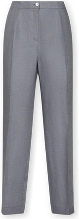 Elena Miro Femme, Pantalons, Gris, Taille: 40 FR Linen Pantalons