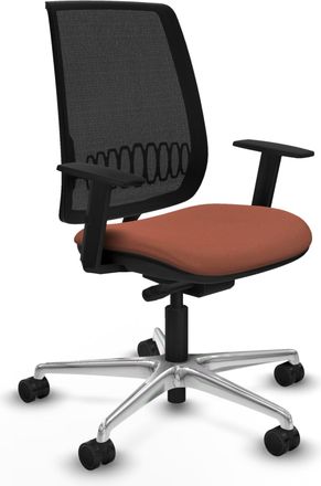 Piqueras y Crespo Alares Arbeitsstuhl mit 1D-Armen, h&ouml;henverstellbare Lendenwirbelst&uuml;tze, ausgestattet mit Syncro/Traslack und eingespritztem Schaum. Mit Rollen von 65 