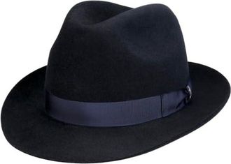 Borsalino Chapeau Bogart Marengo Chapeau de Feutre Chapeau Feutre de Poil (59 cm - Bleu)