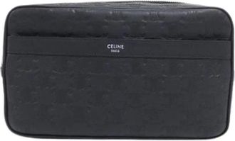 Celine Sac port&eacute; &eacute;paule en cuir de veau Pre-owned - Femme - Pre-owned - Noir - Taille: ONE Size