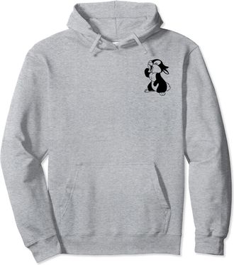 Disney Bambi Thumper Left Chest Vintage Bunny Icon Pullover Hoodie