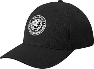 Generic Casquette de baseball noire et blanche avec logo NJPW - Casquette de baseball - Chapeau de plage pour homme - Cadeau de luxe pour femme