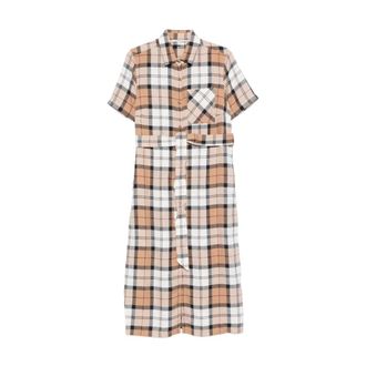 Barbour Femme, Robes, Multicolore, Taille: 36 FR Fern Tartan Midi Dress