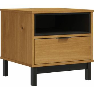 vidaXL Vidaxl - Beistelltisch flam 50x50x50 cm Massivholz Kiefer