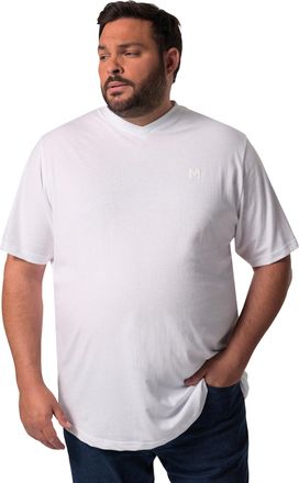 Men Plus Herren gro&szlig;e Gr&ouml;&szlig;en &Uuml;bergr&ouml;&szlig;en Menswear L-8XL Men+ T-Shirt, Basic, Halbarm, V-Ausschnitt, bis 8 XL schneewei&szlig; 7XL 836279200-7XL