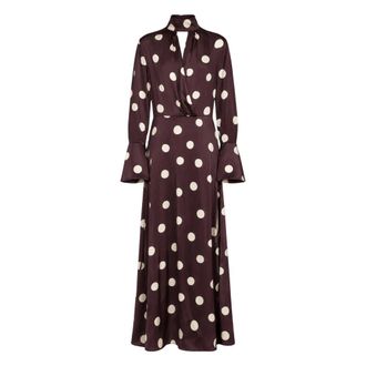 Liviana Conti Polka Dot Maxikleid - - Dresses - Damen - Lila - L