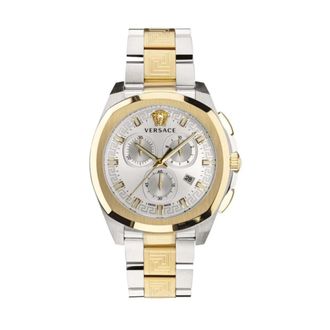 Versace Chrono Geo Bicolor Uhr - - Accessories - Herren - Gelb - ONE SIZE