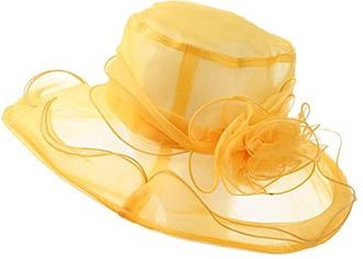 Generic Chapeau pour femme - Chapeau de soleil pour femme - Chapeau de soleil - Chapeau de plage pour femme, jaune, Taille unique