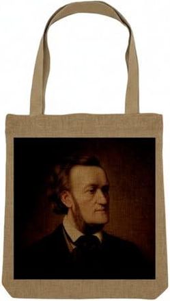 Fabulous Sac Shopping Tote Bag Aspect Lin - Richard Wagner Compositeur Allemand Portrait Peinture - Sac de Courses Toile Epaisse 360g Beige Naturel Cabas Port&eacute;