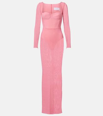 Alex Perry Maxikleid aus Mesh