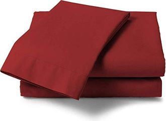 Heckett & Lane 100% Baumwolle Perkal Laken 160x260 Aurora Red