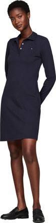 Tommy Hilfiger Damen Polokleid 1985 Pique Polo Dress Slim Fit, Blau (Desert Sky), XXL