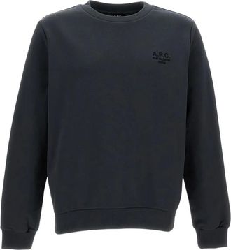 A.P.C. A.p.c., Homme, Sweatshirts et sweats &agrave; capuche, Noir, Taille: L Felpa classica girocollo