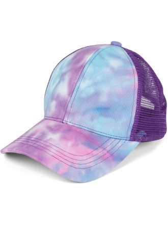 styleBREAKER Cap Ponytail Baseball Cap Batik mit Mesh Einsatz