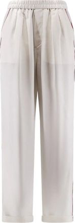 Tom Ford Femme, Pantalons, Beige, Taille: 36 FR Silk Twill PJ Pants with Piping
