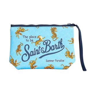MC2 Saint Barth Homme, Sacs, Bleu, Taille: ONE Size Aline Scuba Tiger Pochette