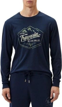 La Martina T-shirt &agrave; manches longues - Homme - Tops - Bleu - Taille: XL