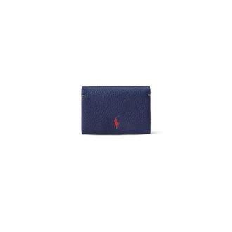 Polo Ralph Lauren Femme, Accessoires, Bleu, Taille: ONE Size Leather Card Case