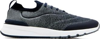Brunello Cucinelli Homme, Chaussures, Gris, Taille: 45 EU Techno Cotton Knit Runners
