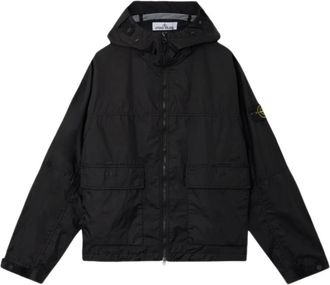 Stone Island Homme, Vestes, Noir, Taille: XL Blouson Bomber &agrave; Capuche