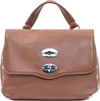 Zanellato sac à bandoulière Baby Postina clouté - Marron